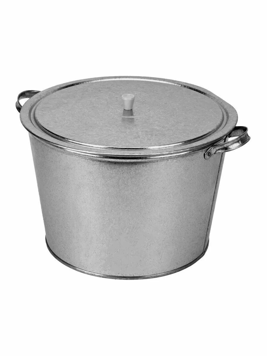 Бак для воды с крышкой оцинкованный, 20 л, без крана, 67548