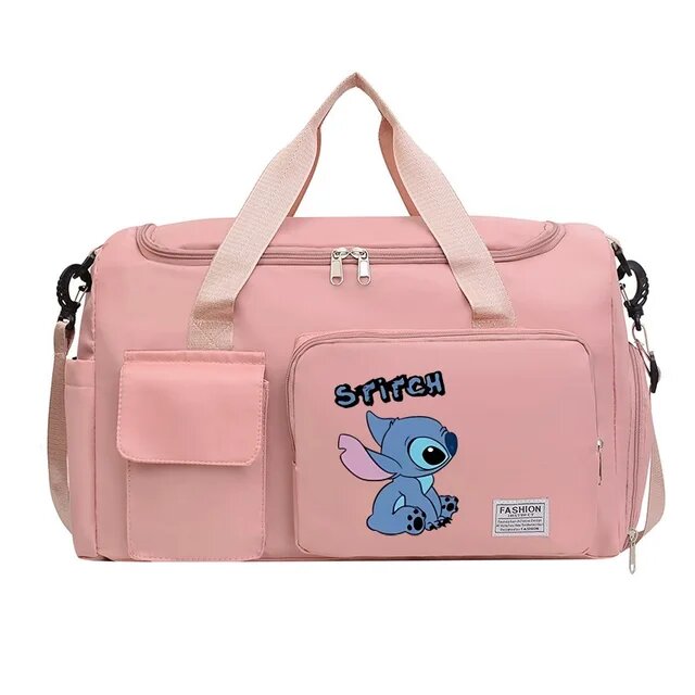 1688 Disney Cartoon Anime Lilo & Stitch Angel Kawaii Cartoon Pattern Портативная дорожная сумка