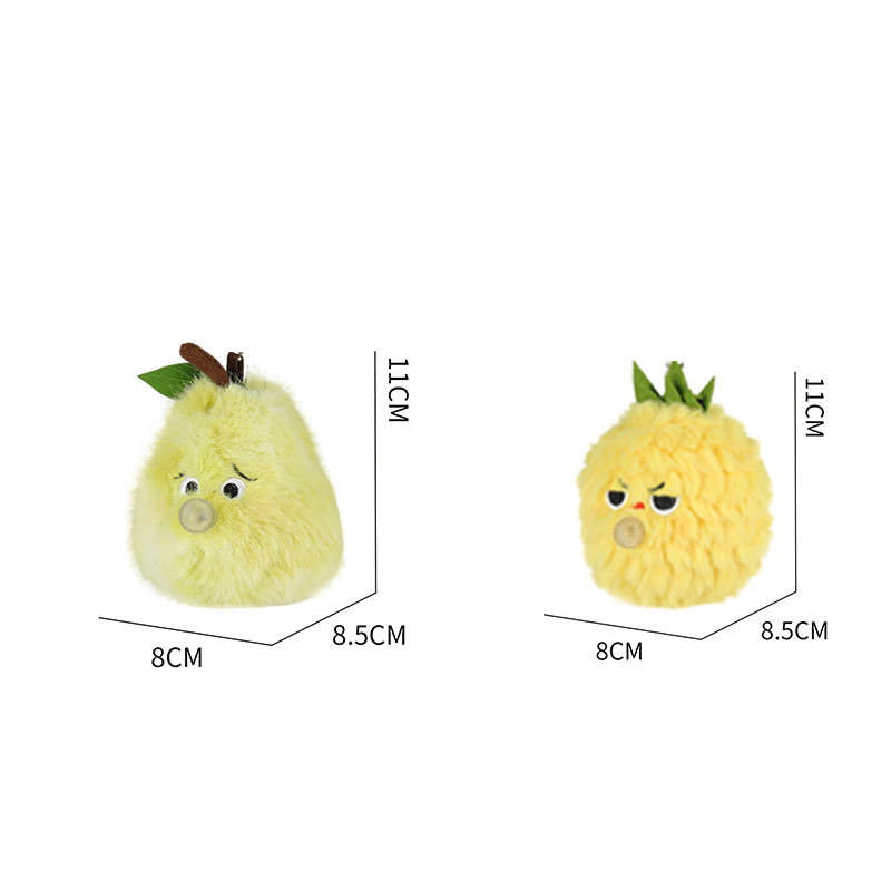 Игрушечные плюшевые фигурки овощей и фруктов: груша, персик, ананас, дуриан, личи, кукла для выдувания мыльных пузырей,