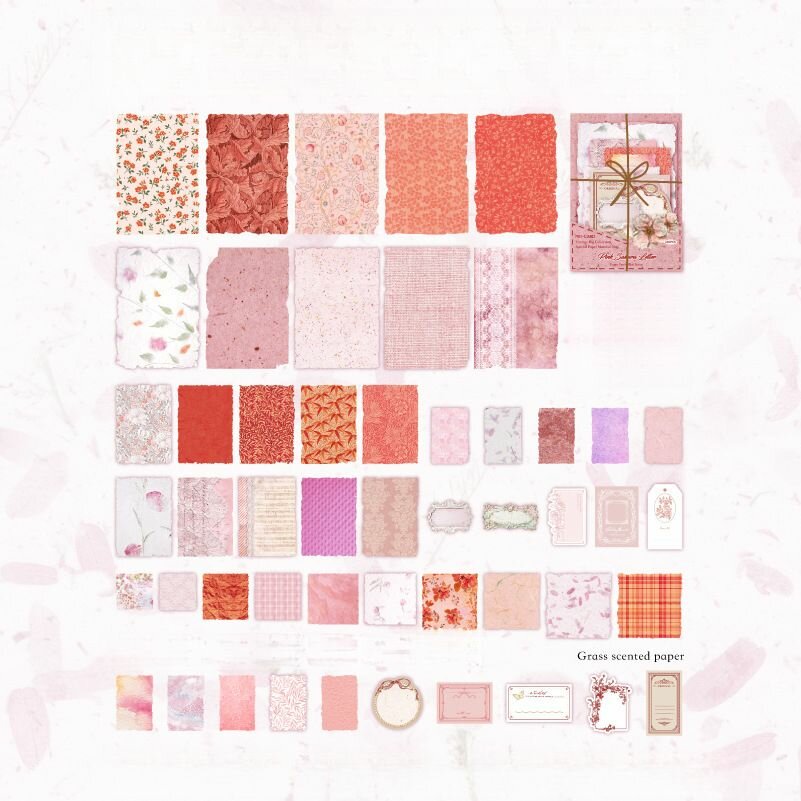 Бумага для скрапбукинга Mr.Paper — 100 листов цветочной тематики, записываемая для фотоальбома и ежедневника!