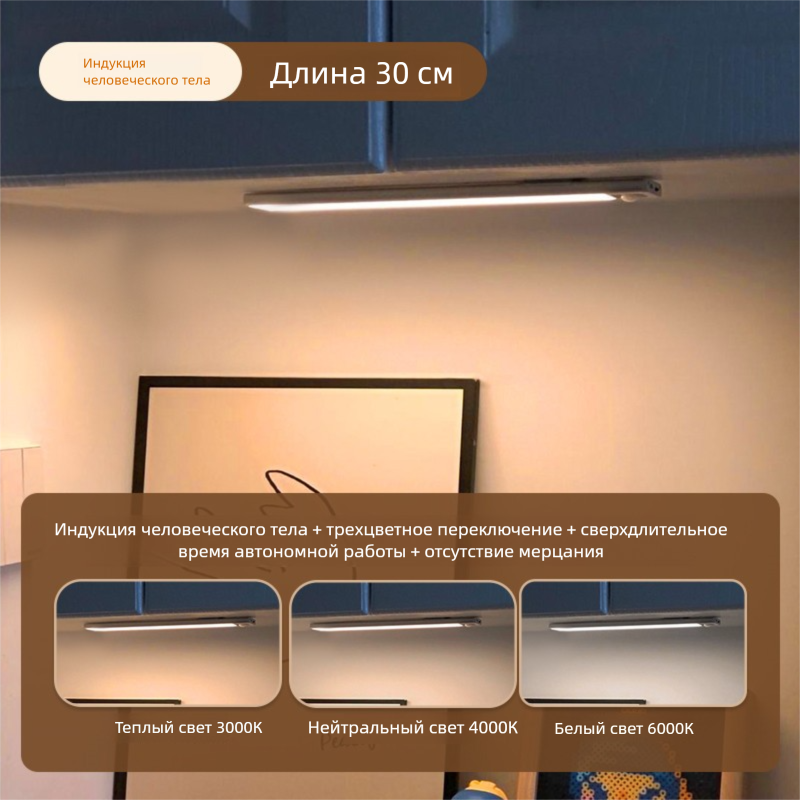 Ультратонкий светильник с мягким светом, беспроводной датчик движения человека, подсветка для шкафа, перезаряжаемая подсветка для прихожей, кухонный светильник для обуви, прожектор для гардероба