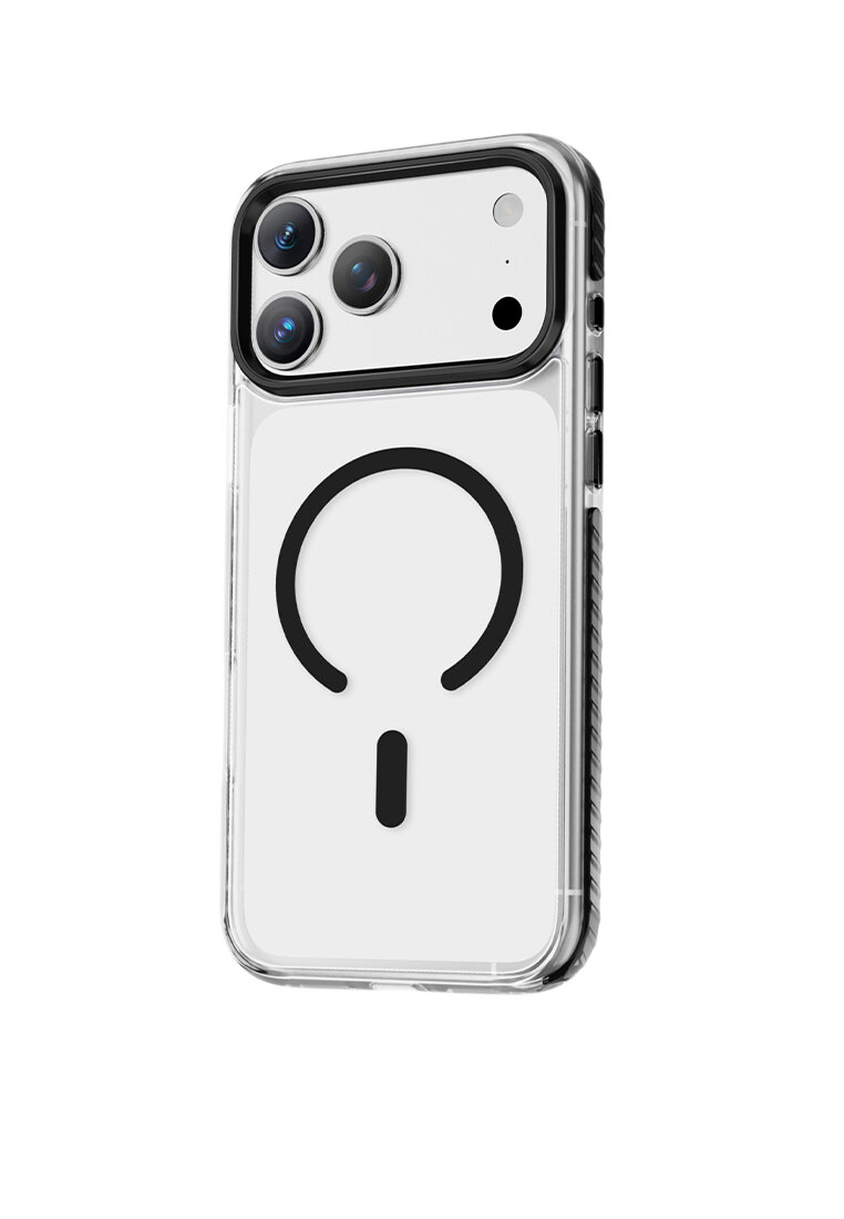 Чехол iPhone 17 Pro KEEPHONE ShockStar MagSafe Ударопрочный материал TPE, сильные магниты N52, защита камеры - Черный