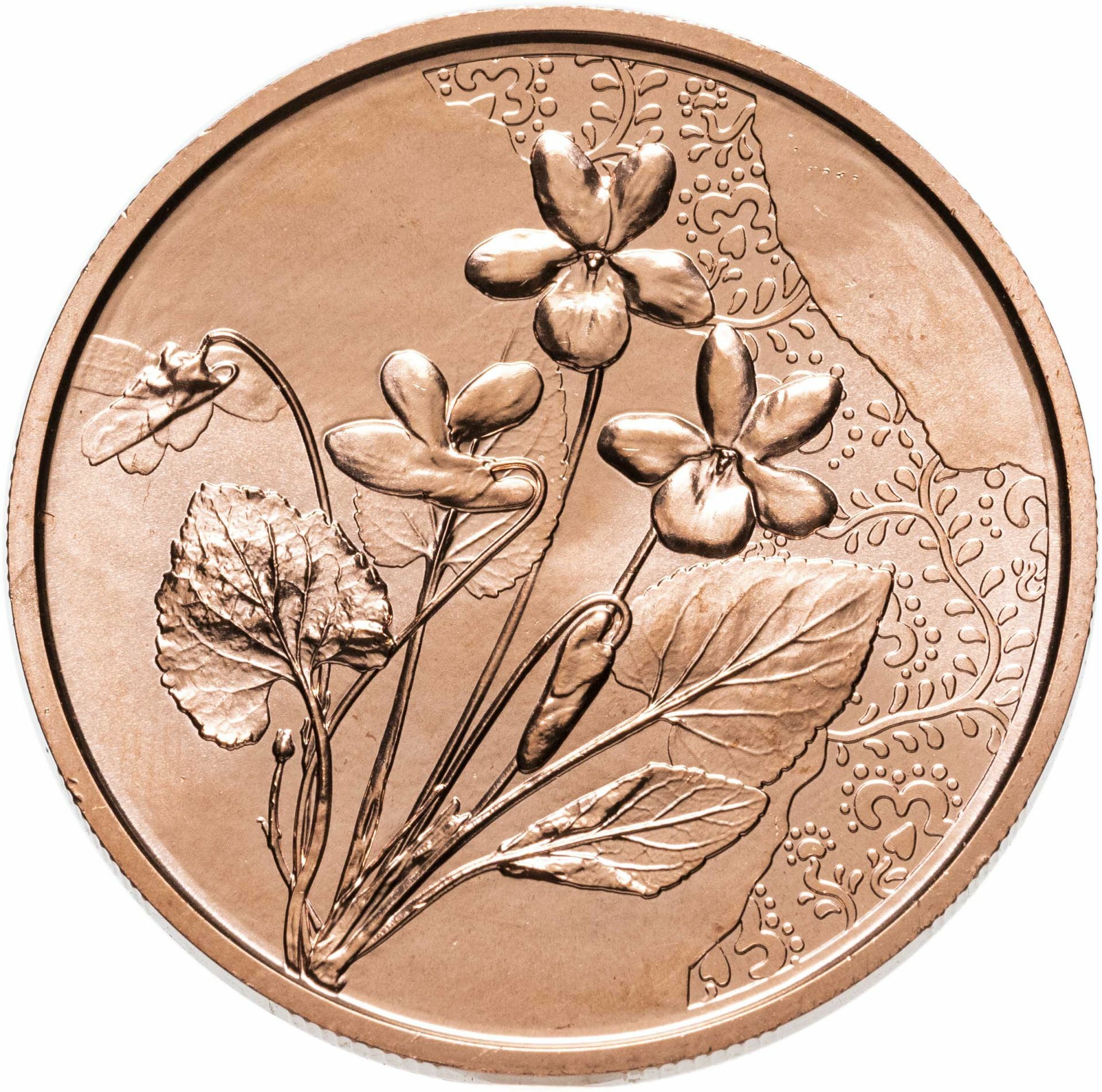 Австрия 10 евро 2024 Язык цветов - Фиалка, Медь, в сохранности UNC