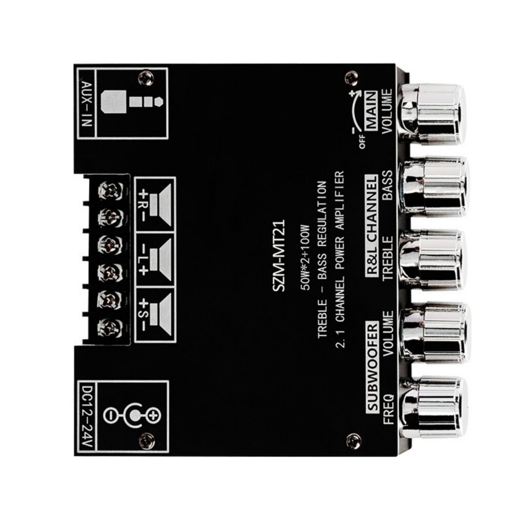 Bluetooth-совместимый Модуль Платы Цифрового Усилителя Стерео 2.1 Канала 2x50 Вт