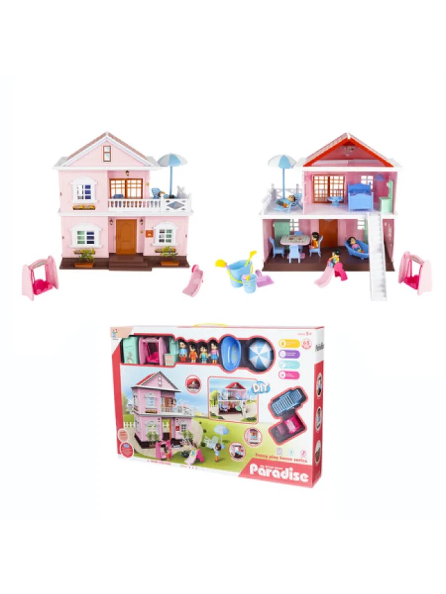 Набор игровой /Paradise/: кукольный домик с подсветкой и зв