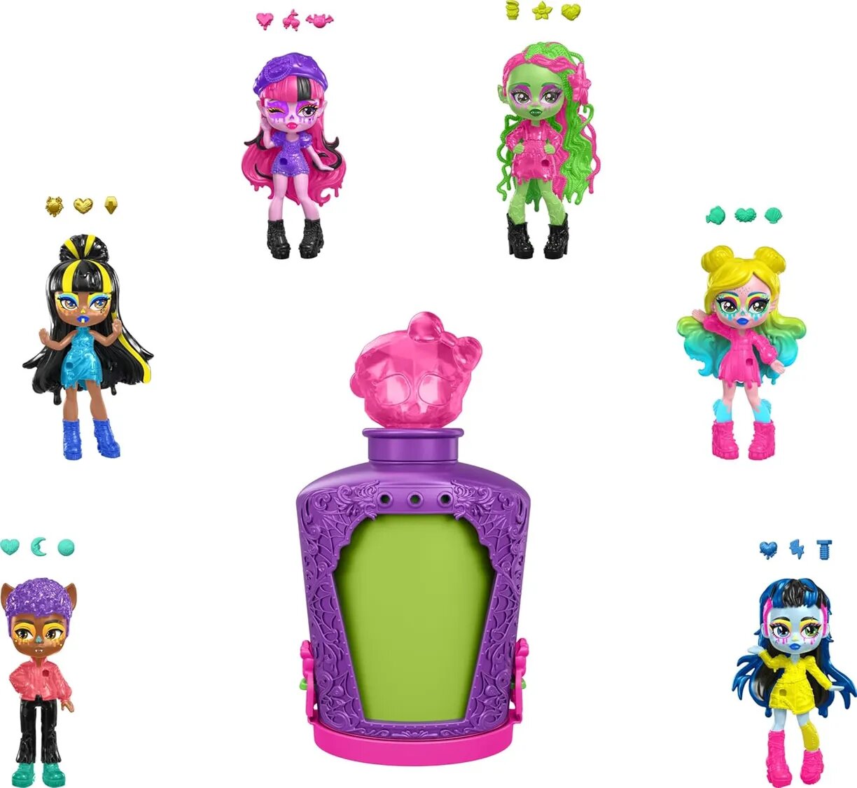 Мини кукла сюрприз Monster High Potions HYB10 серия 3 зелья Монстер Хай Mattel