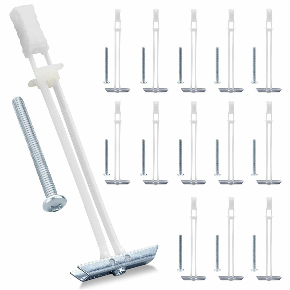 Анкер для гипсокартона с болтом, усиленный комплект для пустотелых стен, 14 шт.