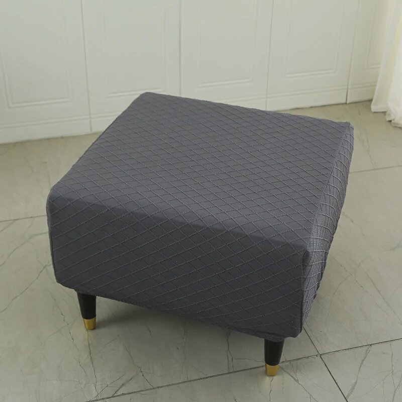 Эластичные квадратные чехлы для пуфов, полиэстер/хлопок 3