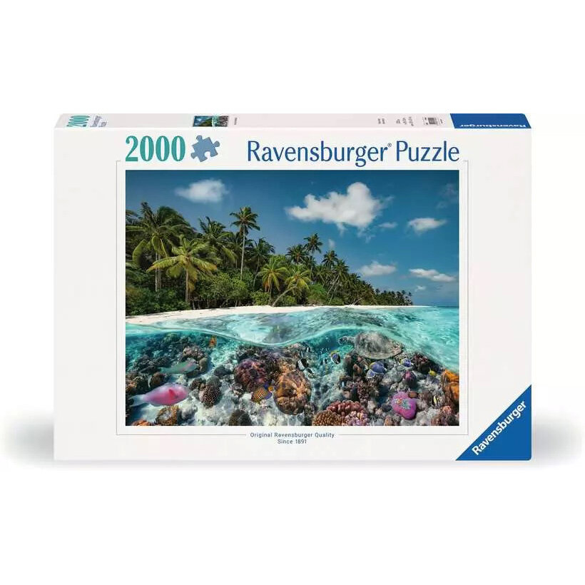 Пазл Ravensburger 2000 Погружение на Мальдивах, арт.17441, классический