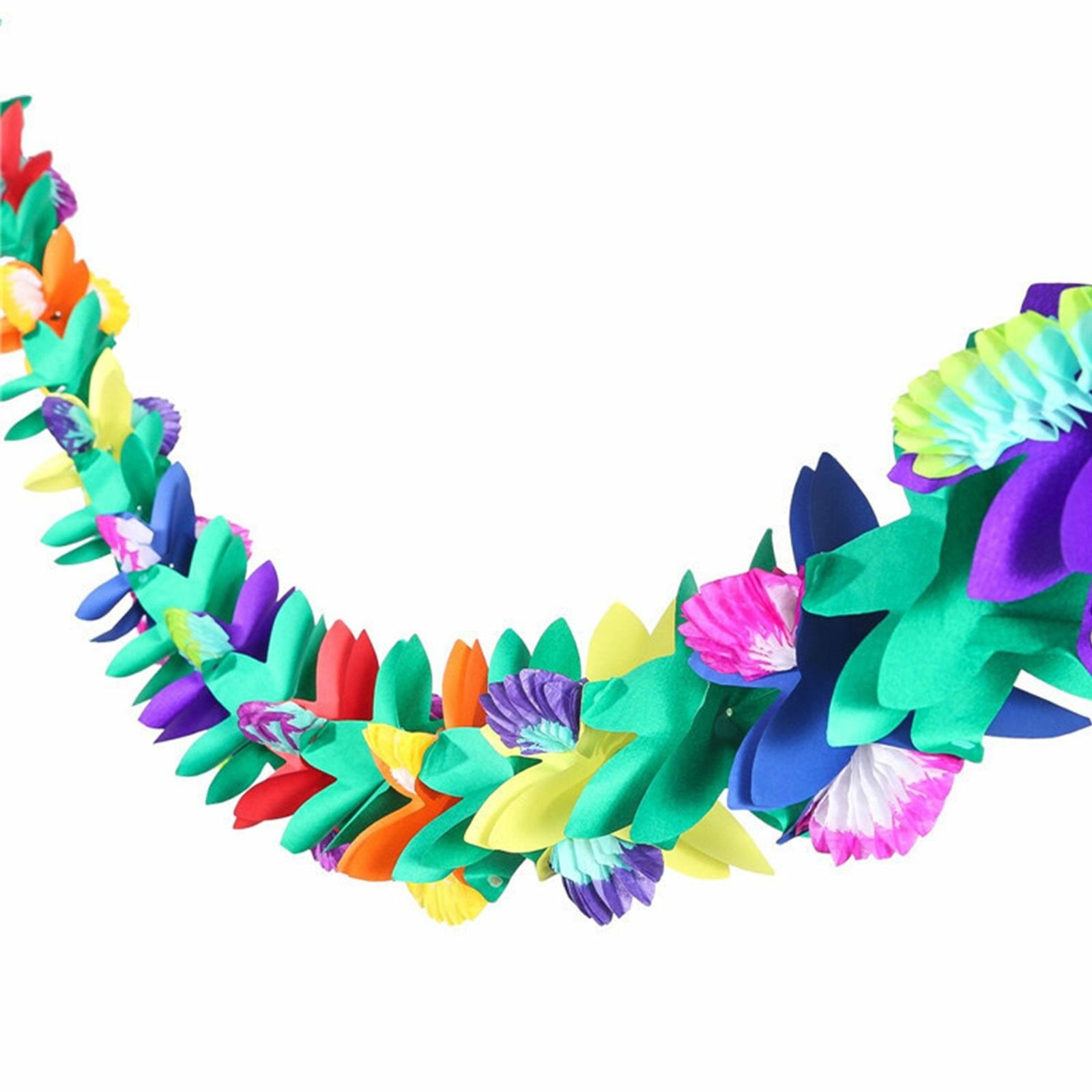 Гавайская тропическая бумажная гирлянда из цветочной ткани, флаг для украшения баннера
