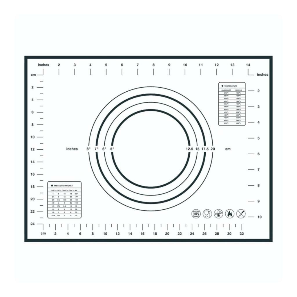 Силиконовые коврики для выпечки, Черный - S