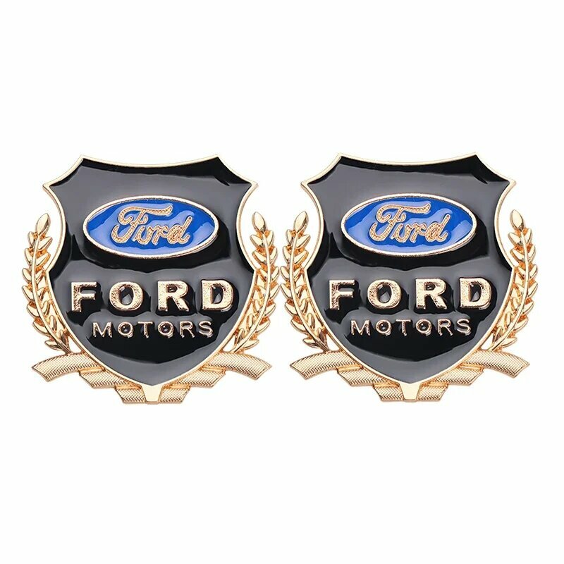 Металлический значок автомобиля, наклейка на багажник, авто окно, ремонт, наклейка, аксессуары для Ford Ranger Focus Kuga Mustang MAX Transit Mondeo Ford gold 2pcs