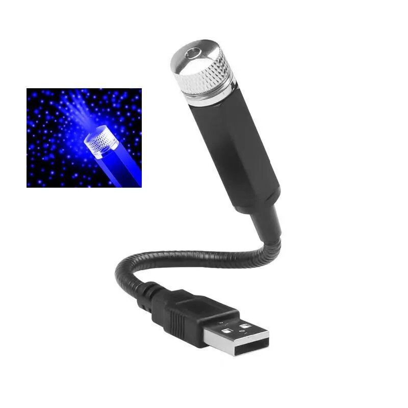 Проекционная лампа USB Star, интерьер автомобиля