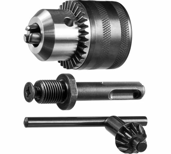 Набор мастер патрон ключевой 13 мм, SDS+ адаптер, ключ для патрона ЗУБР 29081-H3