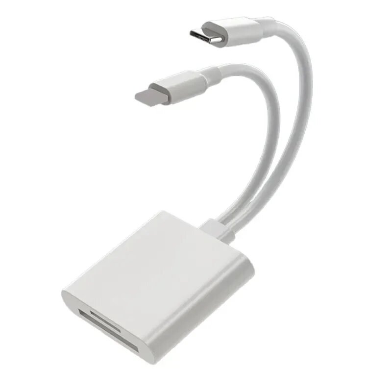 2 В 1 OTG Type C Lightning SD TF Адаптер Для Чтения Карт Памяти Для ПК, Ноутбука, iPhone