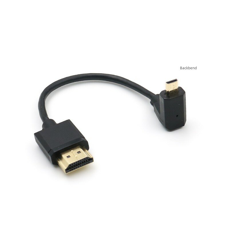 Кабель Micro HDMI с обратным изгибом 15 см поддерживает 4K@60Hz для устройств длиной до 0.5 м, гибкая настройка для