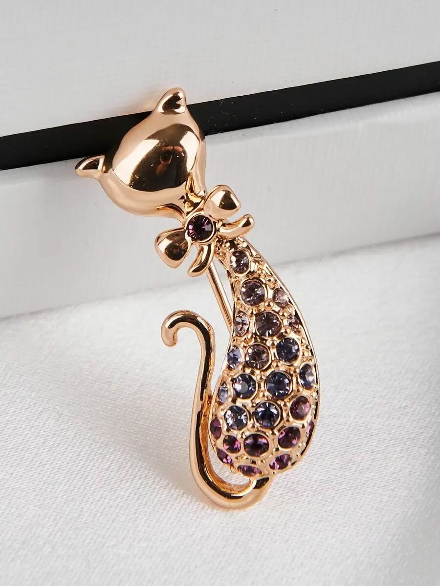 Брошь MONASHOP, кристаллы Swarovski, фианит, кристалл