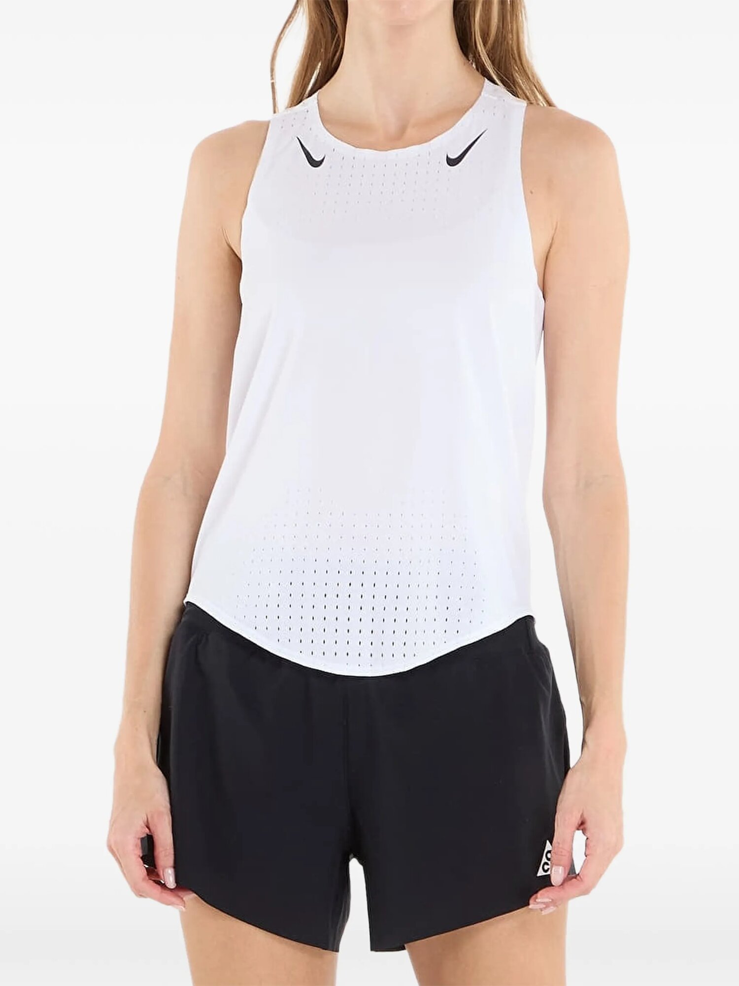 Топ NIKE, размер S, белый,