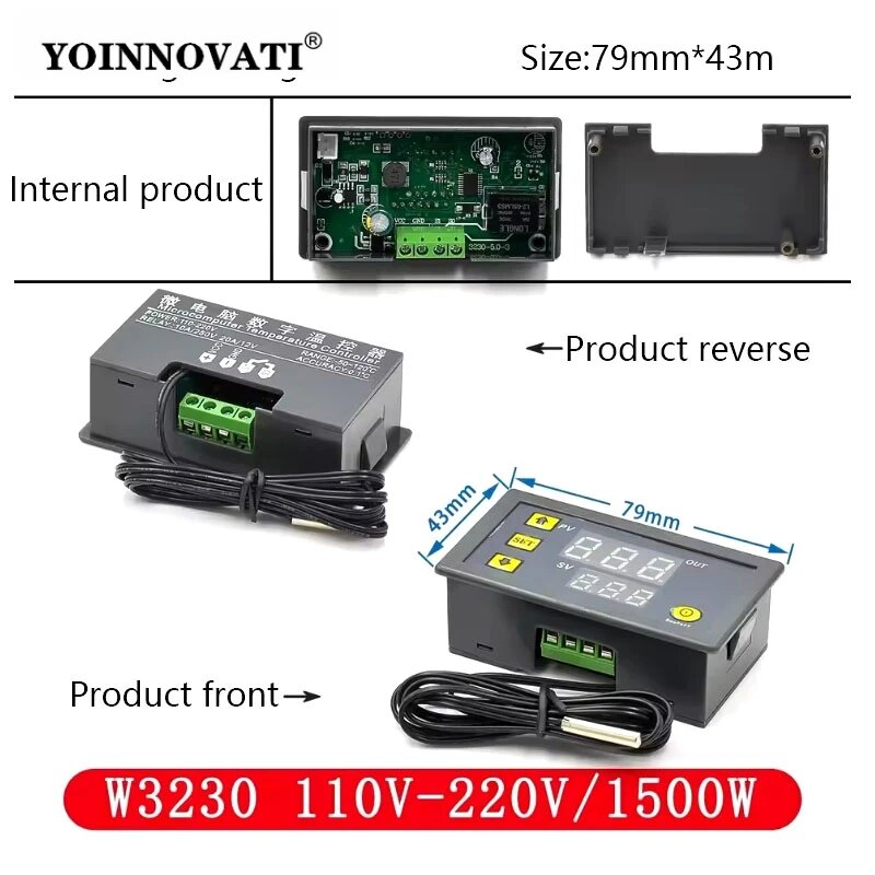 Цифровой контроллер температуры W3230 20A AC110-220V