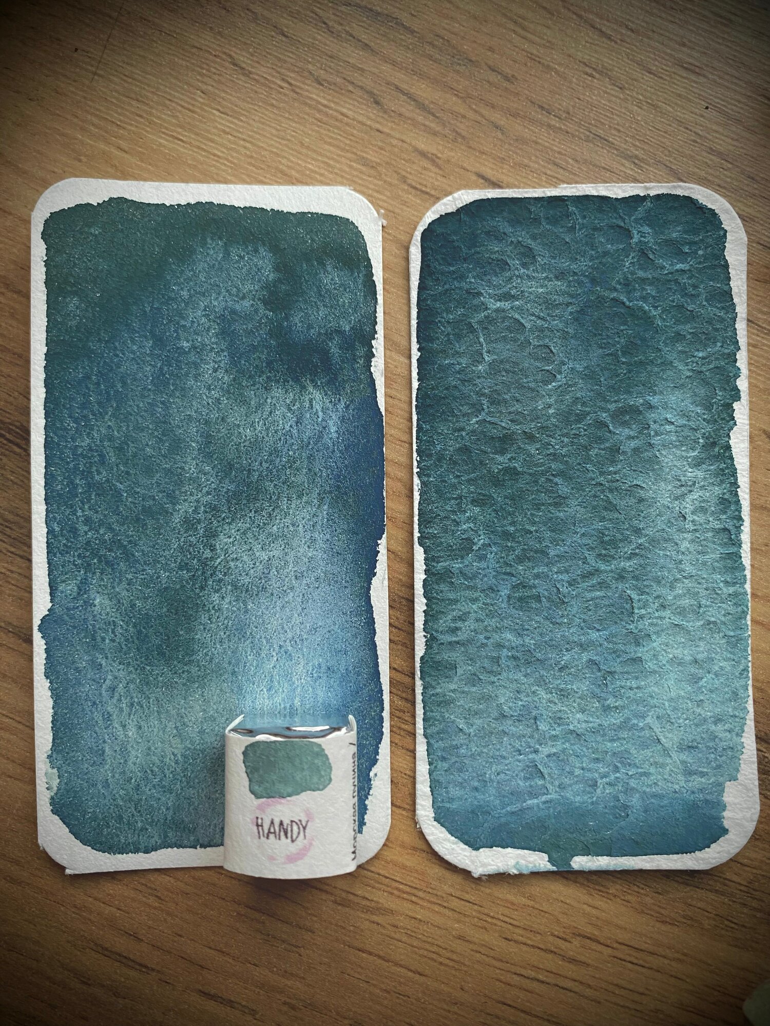 "Морская пучина" акварель ручной работы с грануляцией от Handy watercolor, кювета 2 мл