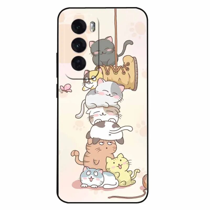 Для OPPO Reno 12 5G Чехол Силиконовый Мягкий Модный Мультяшный ТПУ Задняя Крышка Для OPPO Reno 12 Pro 5G Чехлы Reno12 12pro Cool Protector