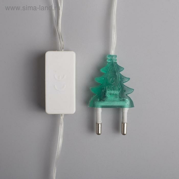 Гирлянда Нить 5 м с насадками Ёжики цветные , IP20, прозрачная нить, 20 LED, свечение мульти (RG/RB), мигание, 220 В