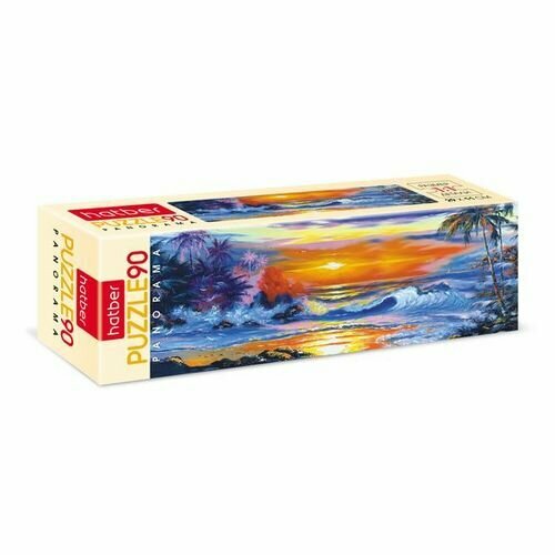 Пазлы 90 деталей. Морской закат (панорама) 90ПЗ4_18221, (Хатбер-М)