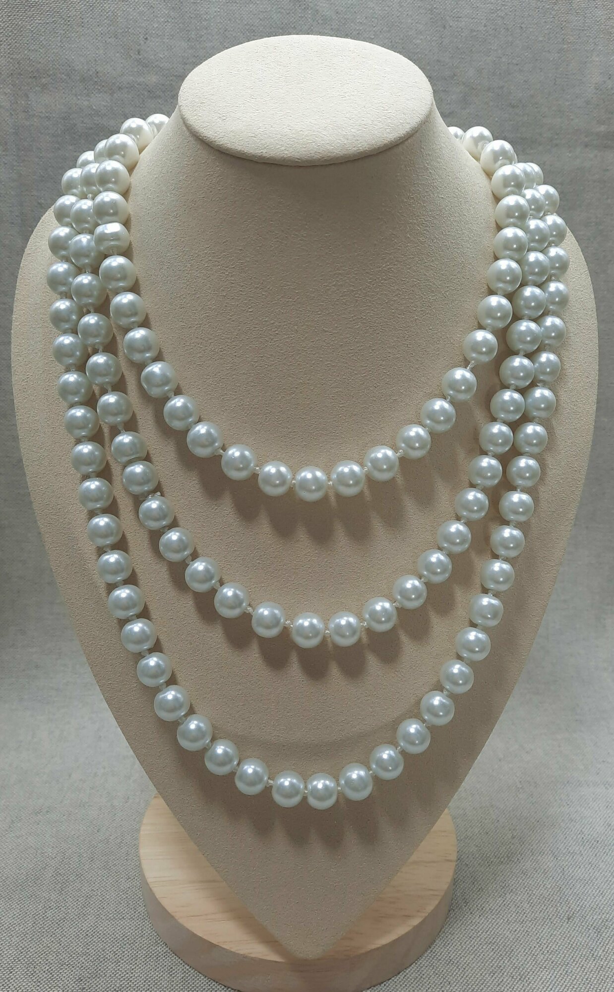 Бусы, жемчуг имитация, искусственный камень