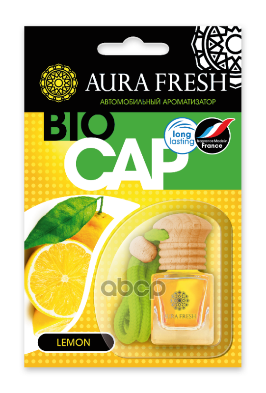 Ароматизатор подвесной жидкостный (lemon) 6мл Bio Cap AURA FRESH Aura Fresh арт. 23010