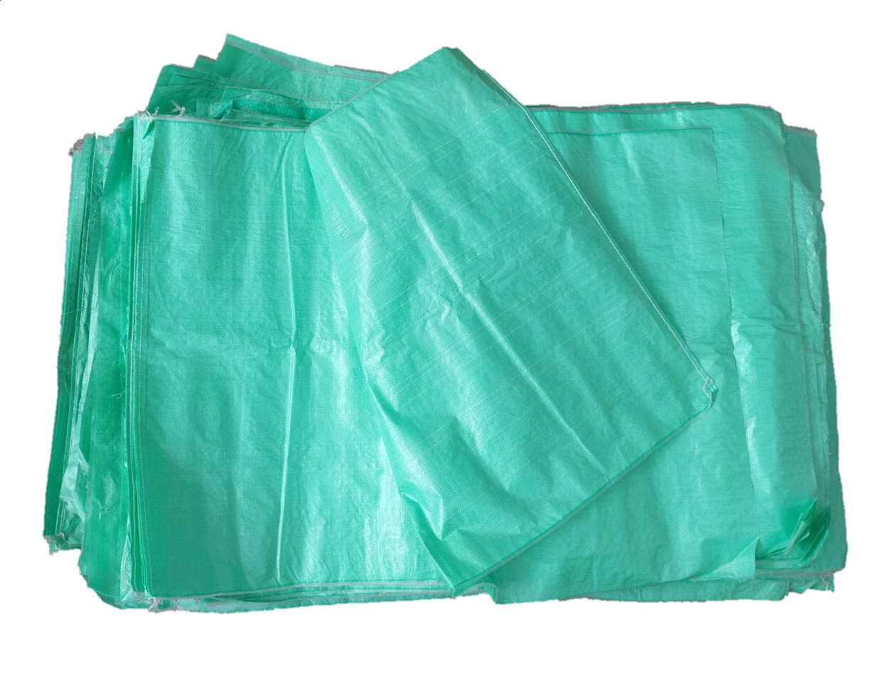 Б/У Полипропиленовый мешок, зеленый большой 400 л. 100*150 см