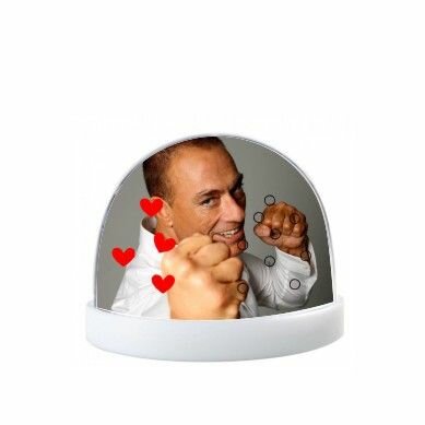 Водяной шар Jean-Claude Van Damme, Жан-Клод Ван Дамм №3, Блестки-сердечки