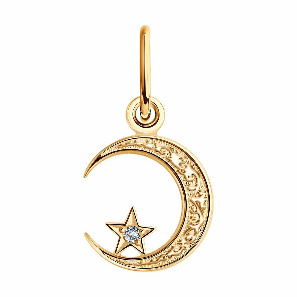 Подвеска, серебро, 925 проба, фианит