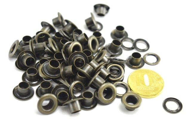 Люверсы №4 6мм нерж антик (уп 50 шт) Proknopka