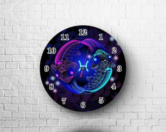 Часы со знаком зодиака Рыбы №7