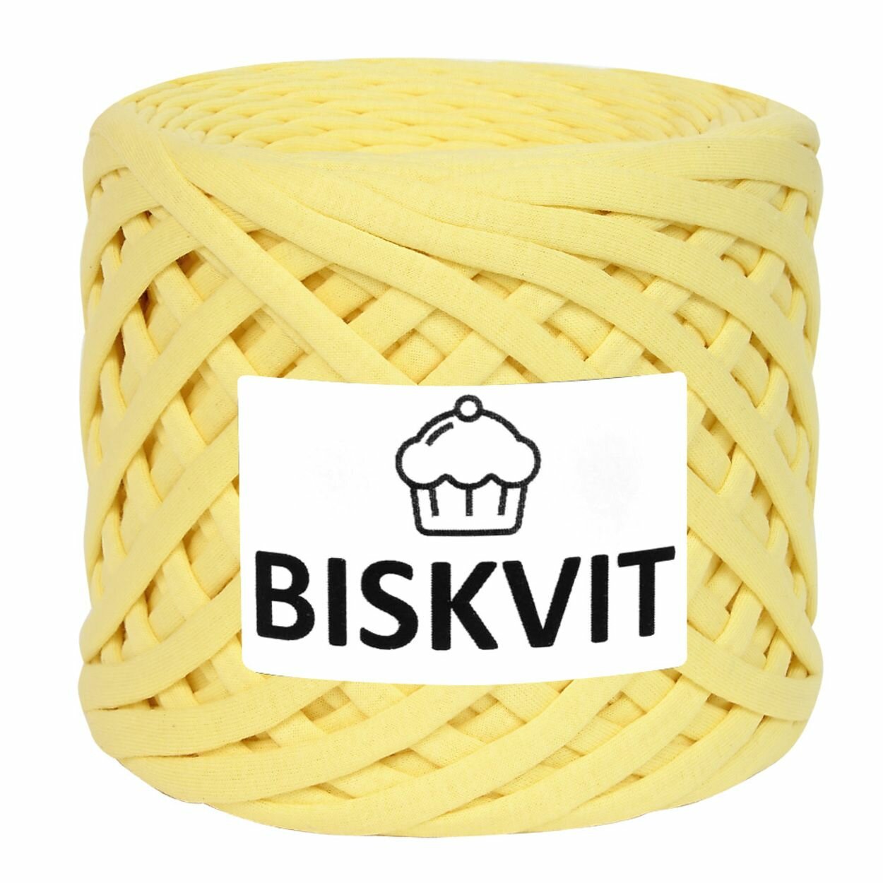 Трикотажная пряжа Biskvit (Бисквит) цвет Лимон, 330гр. 100м. (100% хлопок), 1 моток.