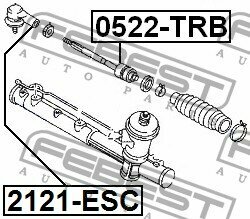 Тяга рулевая, 0522TRB FEBEST 0522-TRB