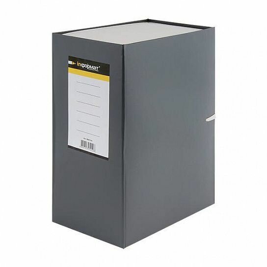 InФормат Короб архивный А4 бумвинил 2 завязки собранный, 140 мм