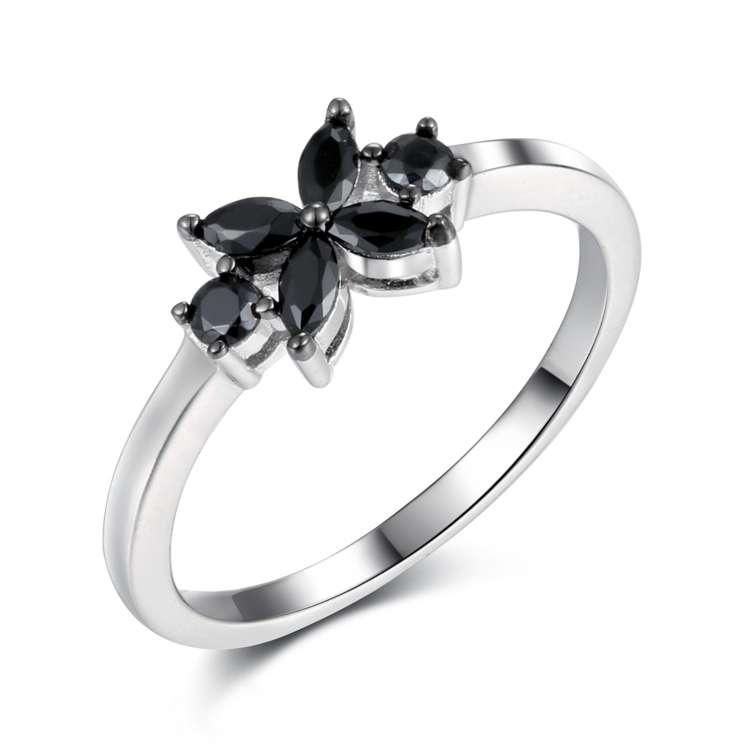 Кольцо, серебро, 925 проба, шпинель