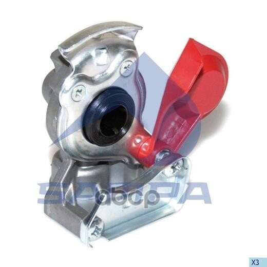 Головка соединительная тормозной системы прицепа 16мм (груз. авто) красная с клапаном SAMPA SAMPA арт. 095.002-01