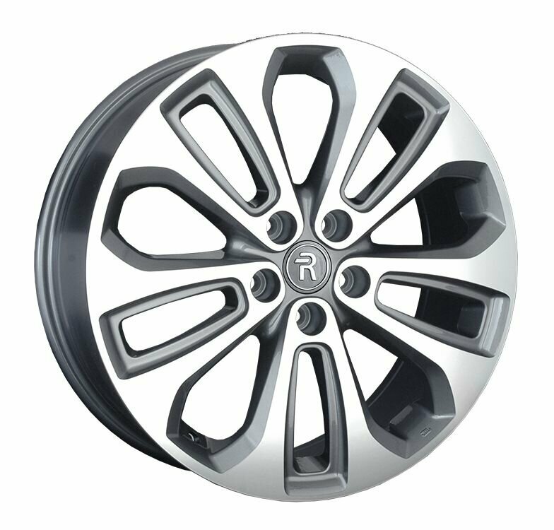 Колесный диск Replay HND124 19x7.5" PCD5x114,3 ET53 D67,1 темно-серый глянцевый с полированными лучами
