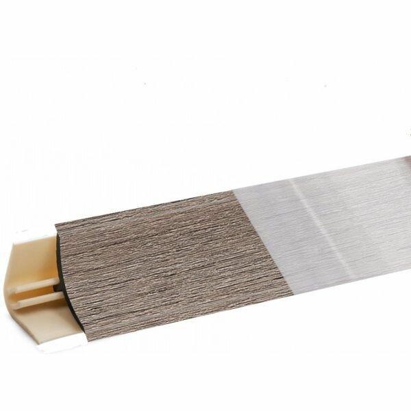 Плинтус для столешницы Korner LB15 с кабель-каналом мягкий край 15х15x3000мм ПВХ Дуб Ниагара