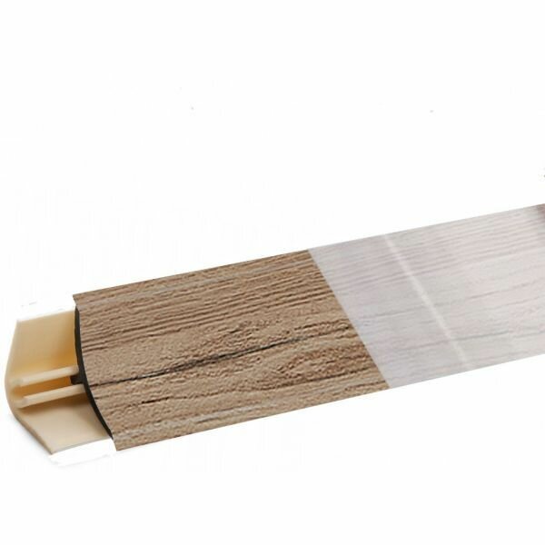 Плинтус для столешницы Korner LB15 с кабель-каналом мягкий край 15х15x3000мм ПВХ Дуб Кера