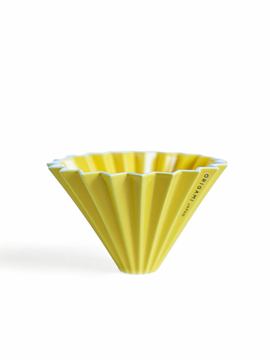 Воронка для приготовления кофе Origami Ceramic M, материал: керамика, цвет: желтый