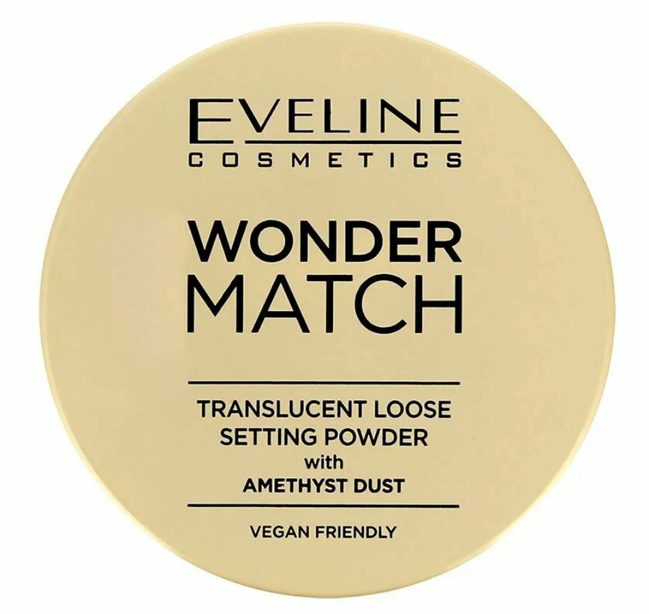 EVELINE WONDER MATCH Рассыпчатая пудра с аметистовой пылью 6г