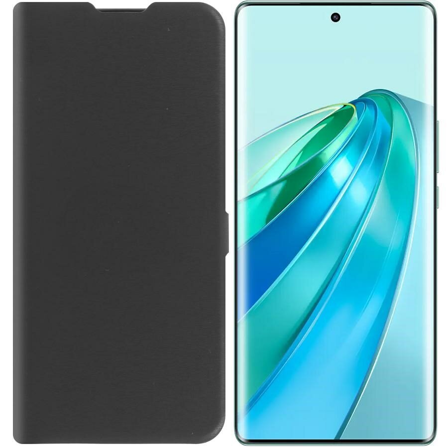 Чехол-книжка Krutoff Eco Book для Honor X9a, цвет черный, 1 шт.