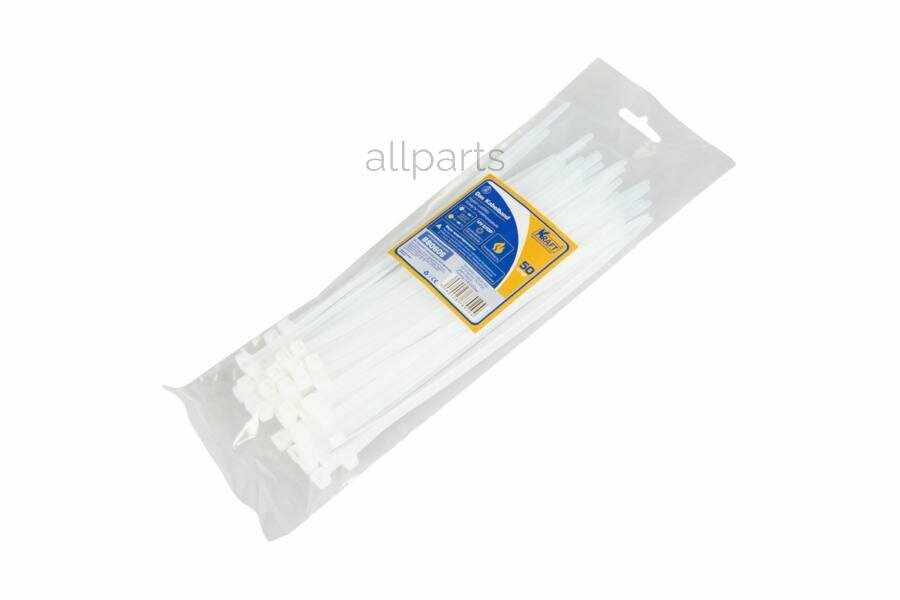 KRAFT KT880606 Стяжки нейлоновые, хомуты 4.8x200 белые уп 50 шт OBERKRAFT KRAFT KT880606