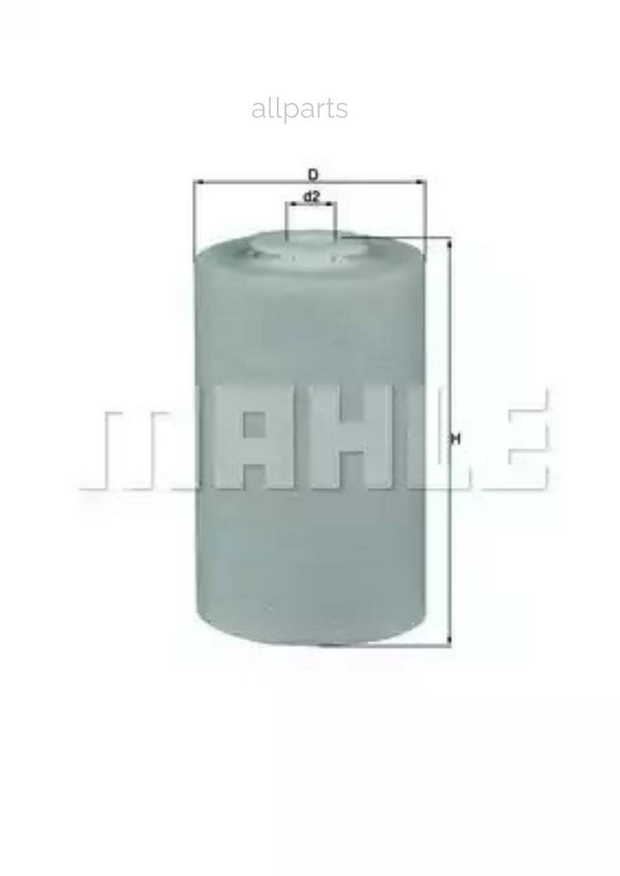 MAHLE KX68D Фильтр топливный MERCEDES-BENZ: HENSCHEL 2-t 73-77, LK/LN2 84-98, LP 63-, MB-TRAC 73-91, MK 87-96, NG 73-96, O 301 86-87, O 303 74-92, O 305 70-87, O 307 73-87, O