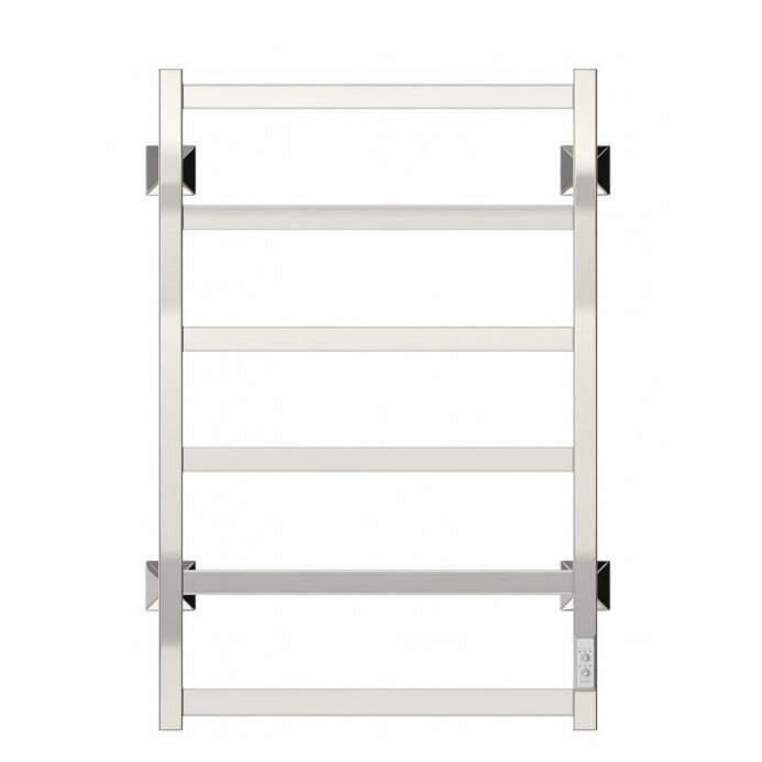 Полотенцесушитель электрический Двин (Dveen) J plaza neo 80х40 см, К диммер квадрат полированный хром