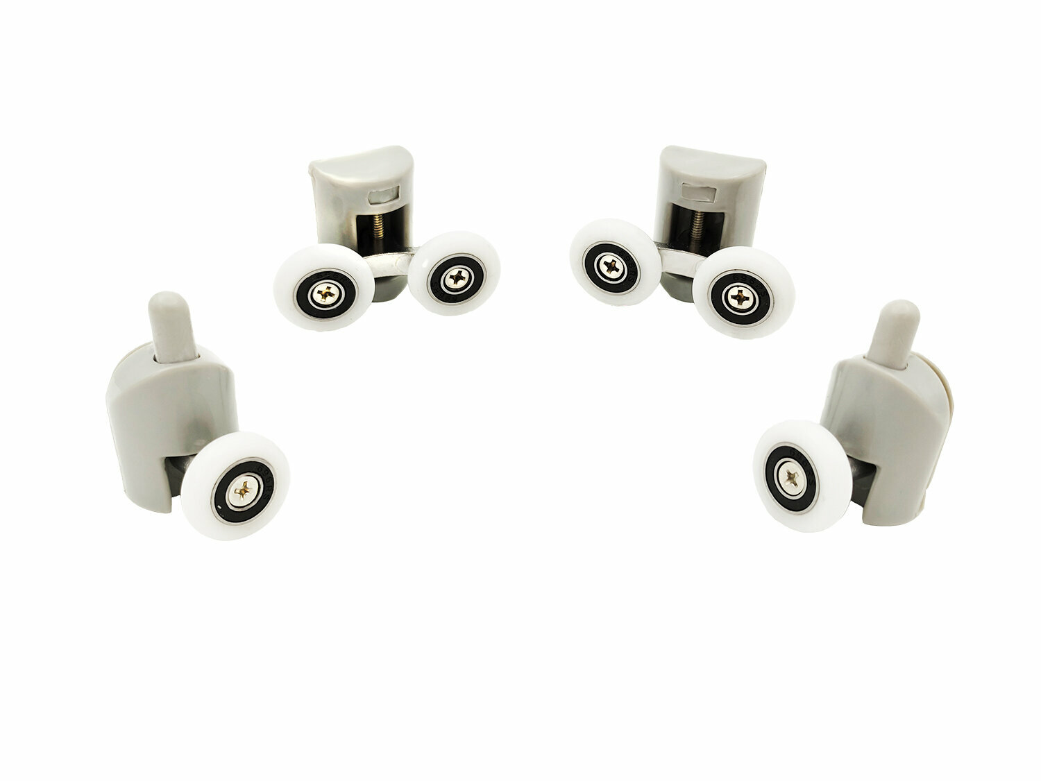 Ролики дверные для душевой кабины (2 верх + 2 низ) диаметр 23 мм. комплект №1