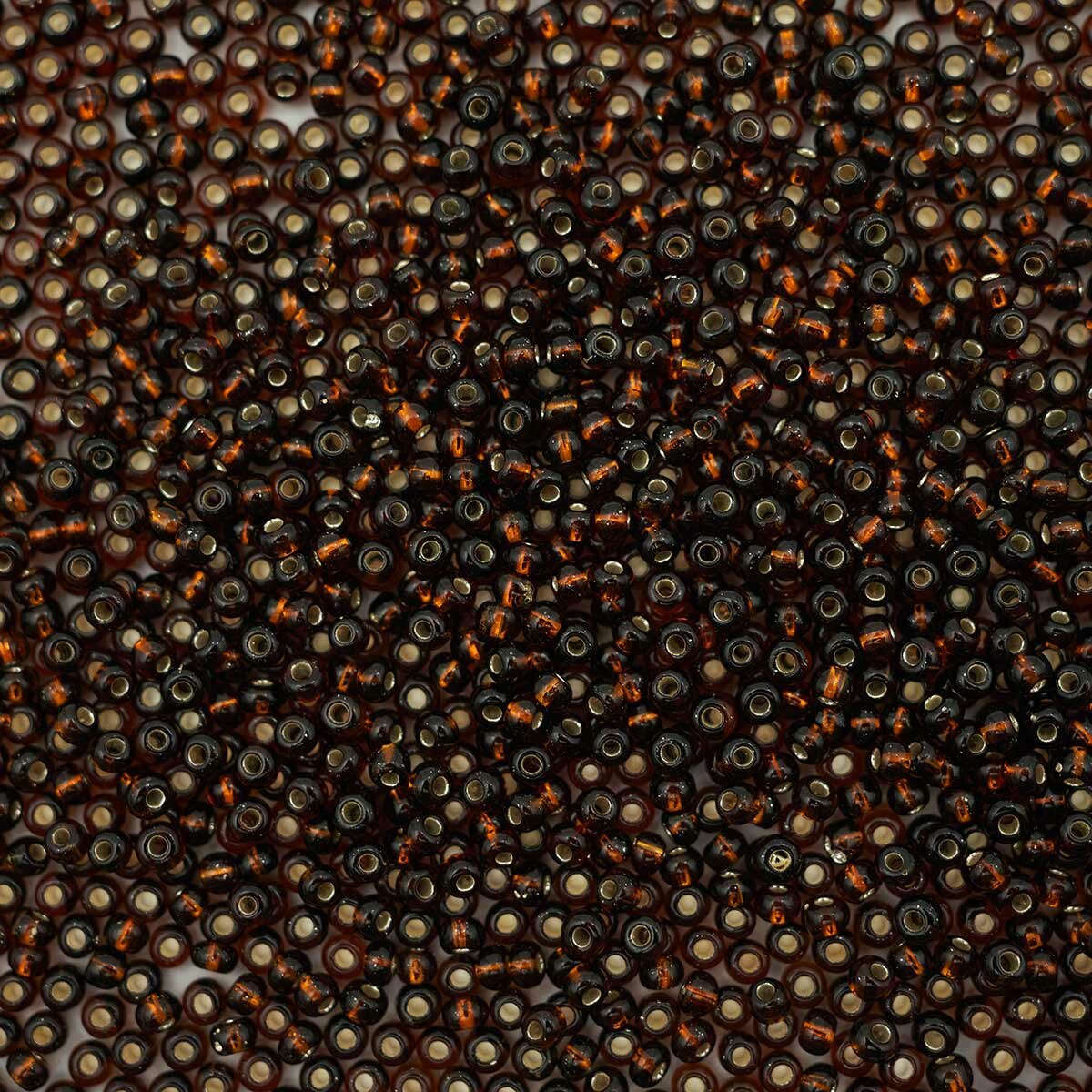 Бисер прозрачный с серебристым центром Preciosa 10/0 (2,3 мм), 20 г, цвет № 17140, 5 упак